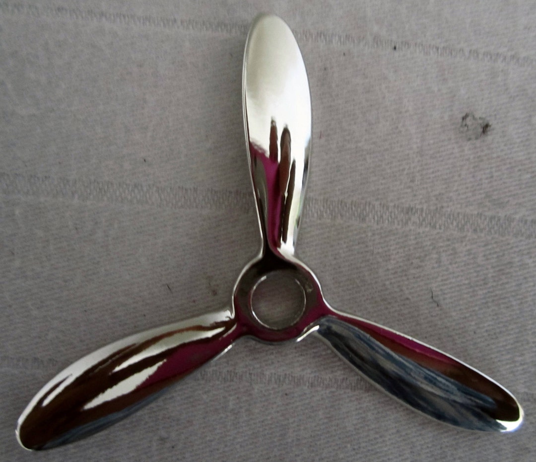 Vintage DC-3 Airplane Lamp Chrome on Pewter Replacement 3-d Propeller ...