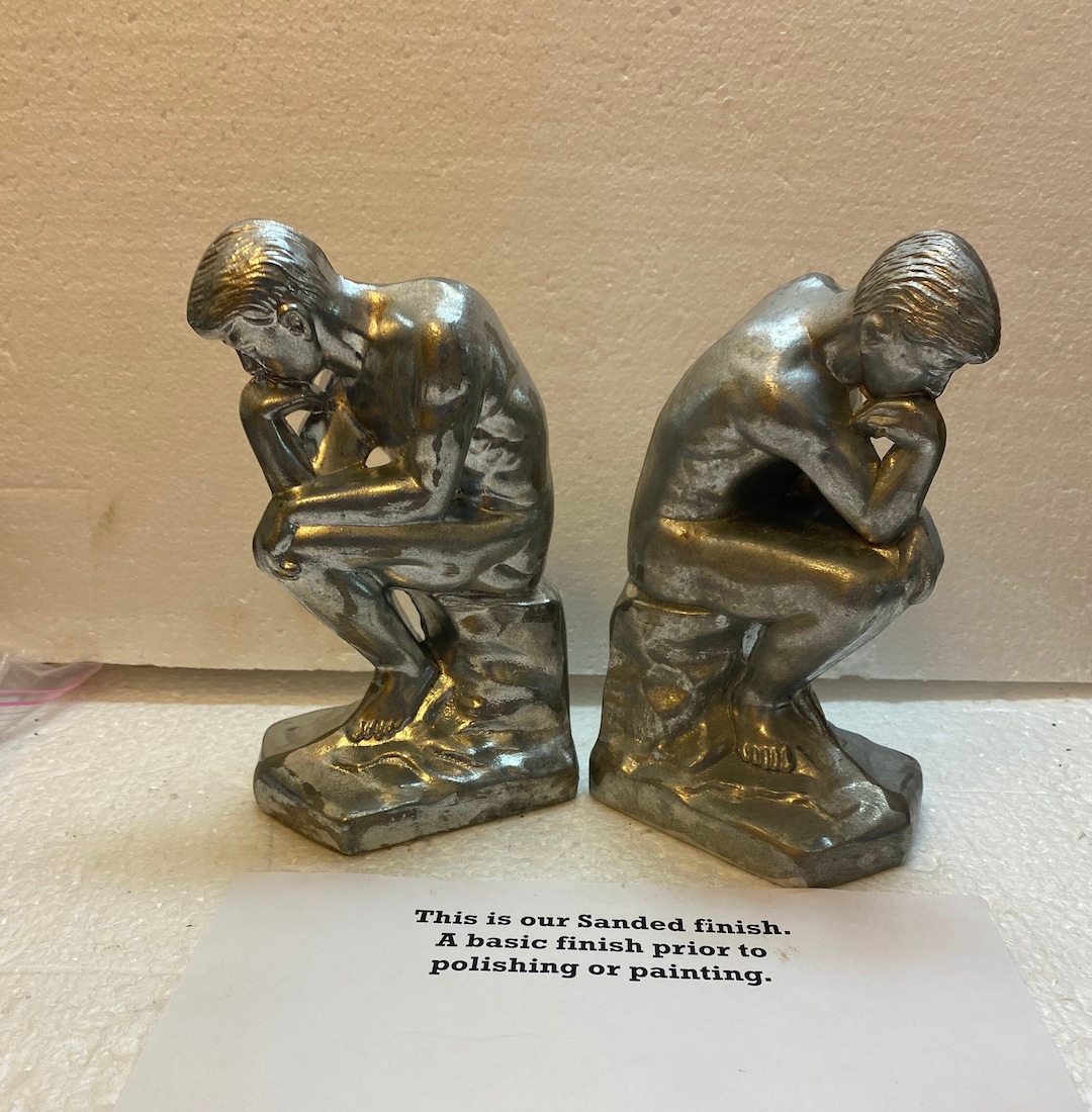 The Thinker by Musee Rodin Bookends in Metal and Has Several - Etsy