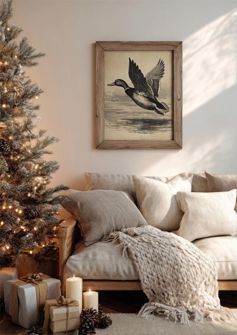 Vintage Mallard Duck Prints | Set of 12, Rustic Wildlife Art (digital ...
