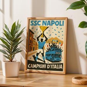 SSC Napoli Scudetto Poster | Gift for Father's Day Dad Brother Son ...