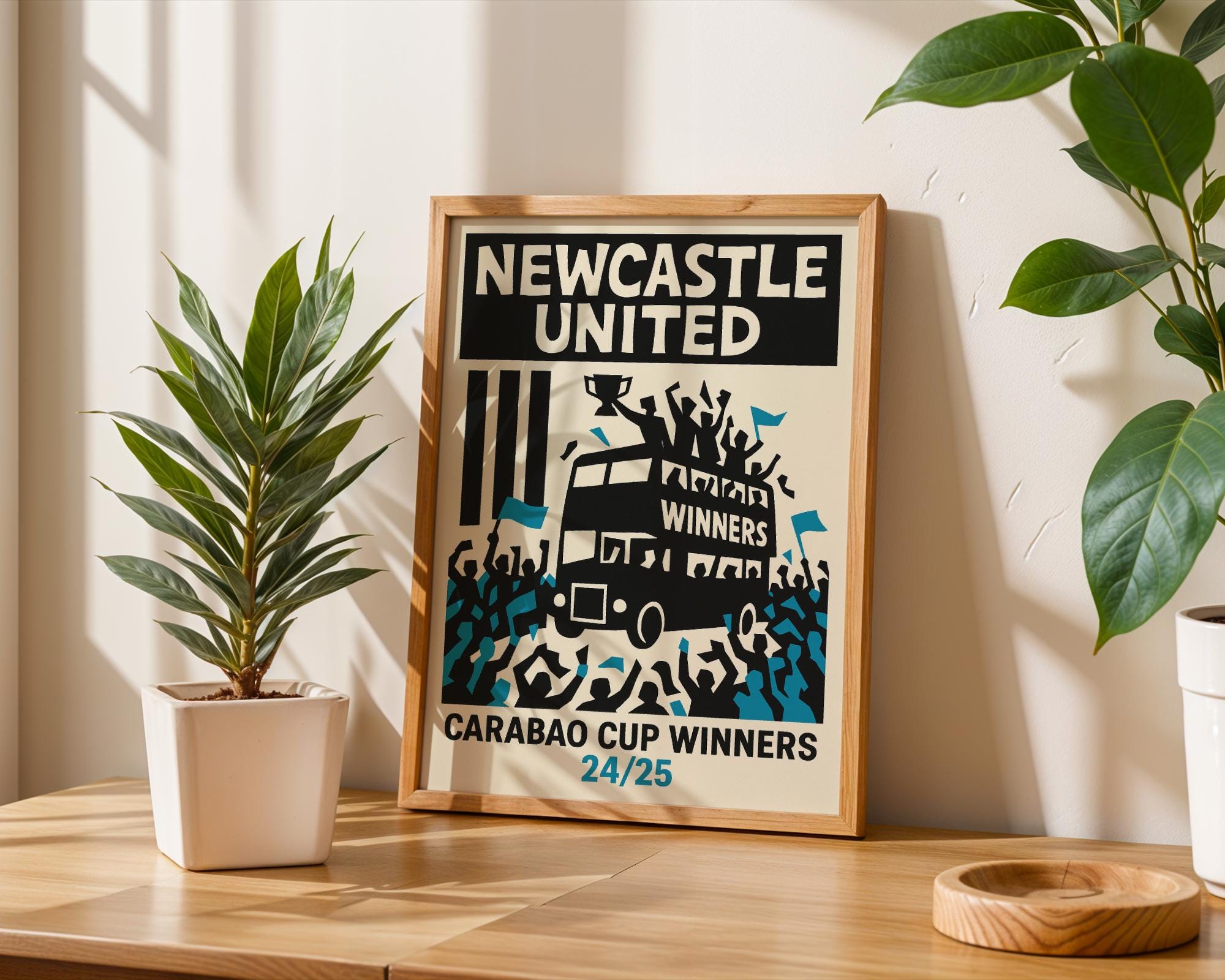 Newcastle United Carabao Cup Winners Poster | Birthday or Christmas ...