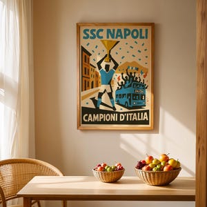 SSC Napoli Scudetto Poster | Gift for Father's Day Dad Brother Son ...