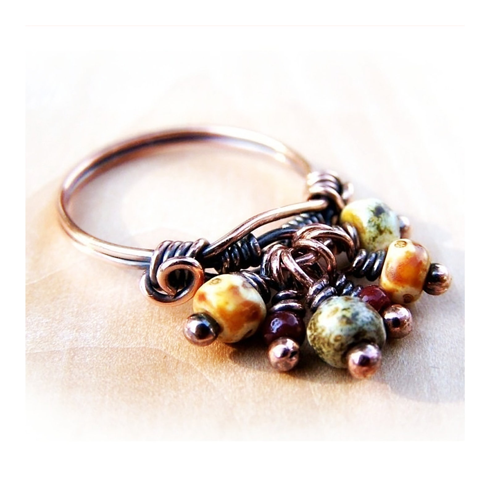 Wire Wrap Lesson Bead Dangle Ring Tutorial PDF - Etsy
