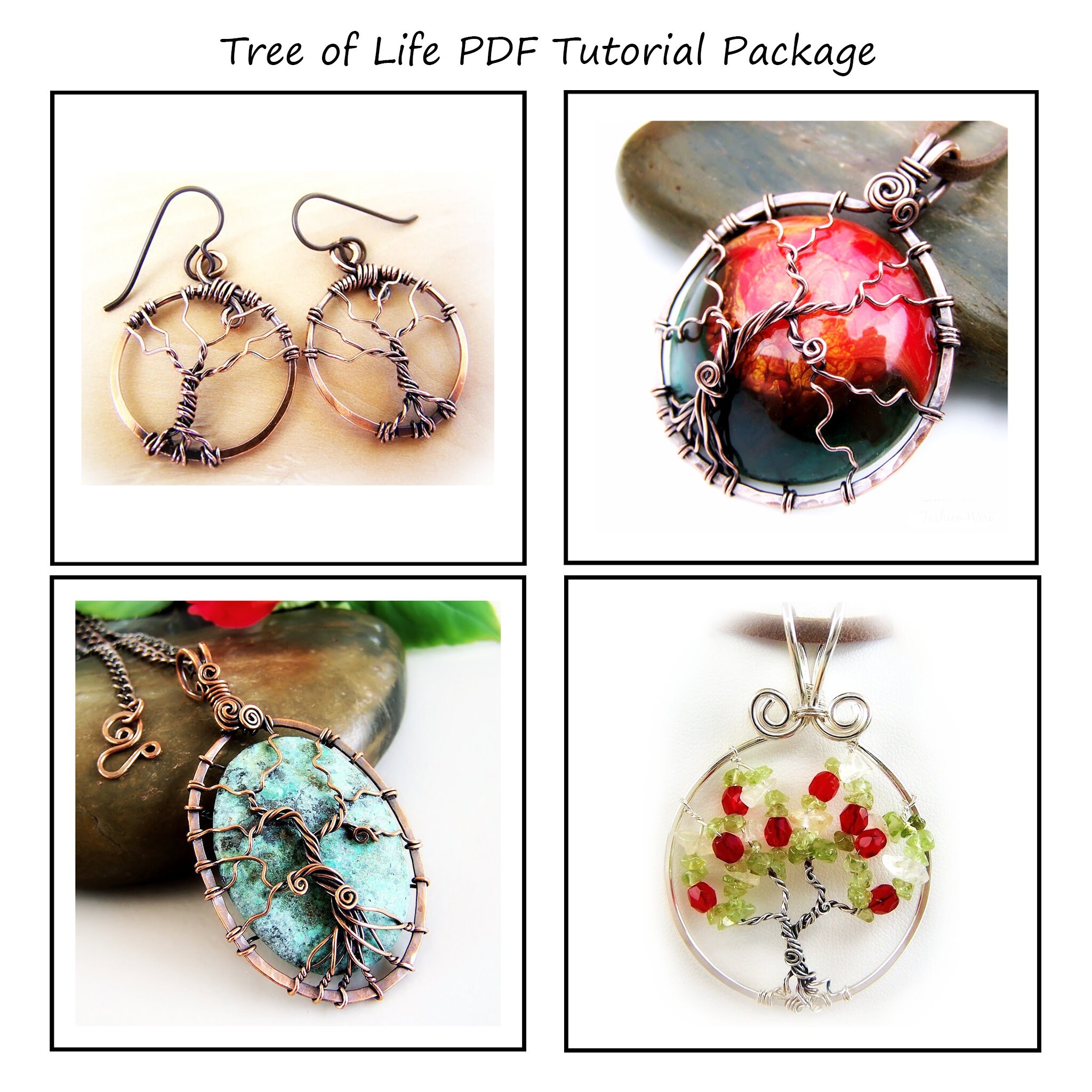 Tree of Life Lovers Wire Wrap Jewelry Lessons 4 TUTORIAL PACKAGE PDF - Etsy