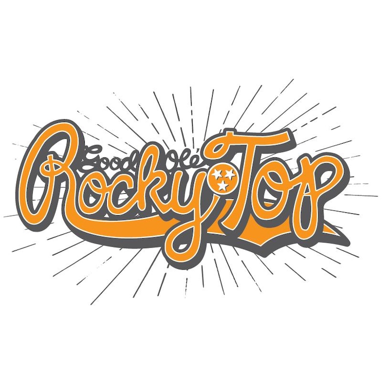 Tennessee Vols Volunteers Rocky Top Design, for Use on T-shirts ...