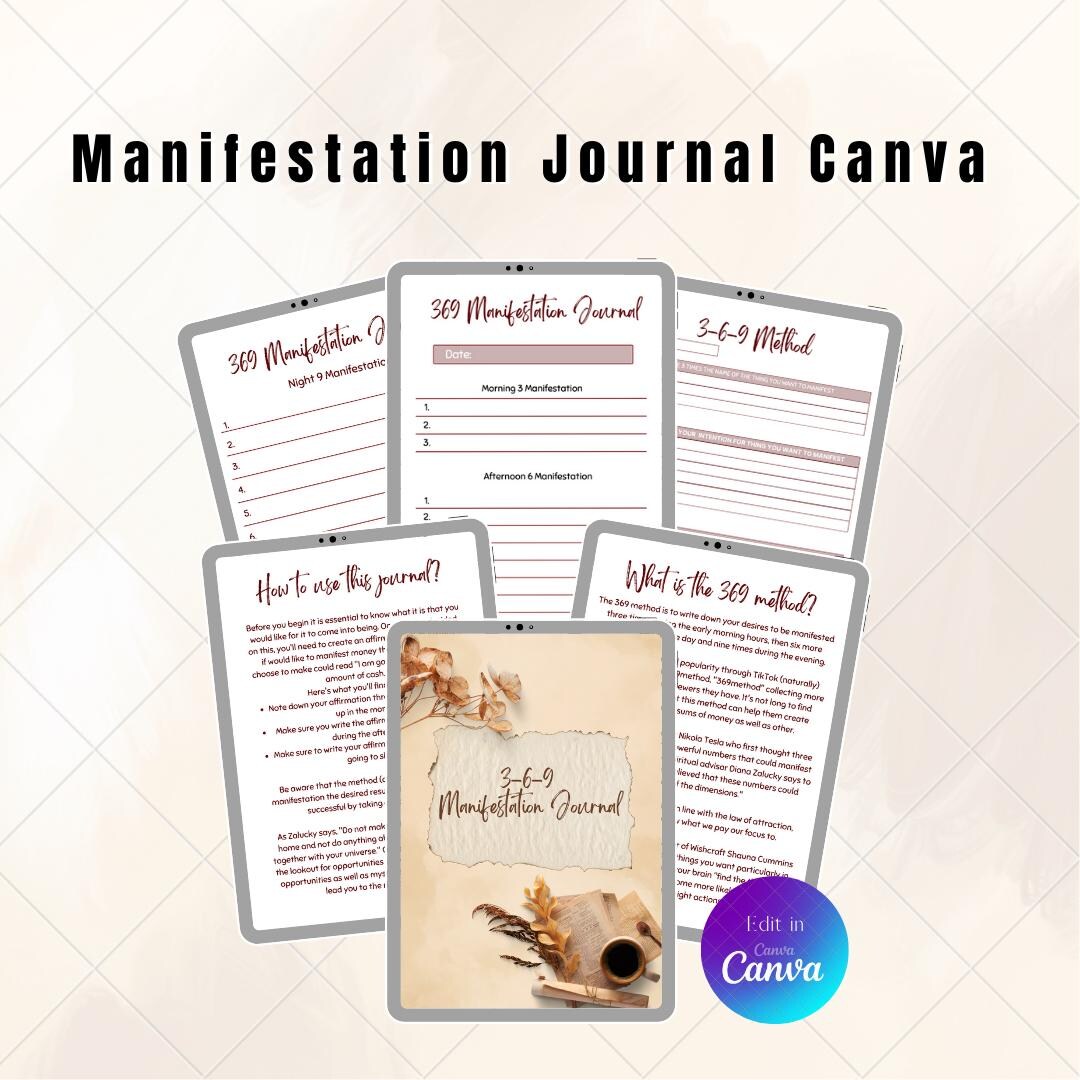 3-6-9 Manifestation Journal | Law of Attraction Workbook ...