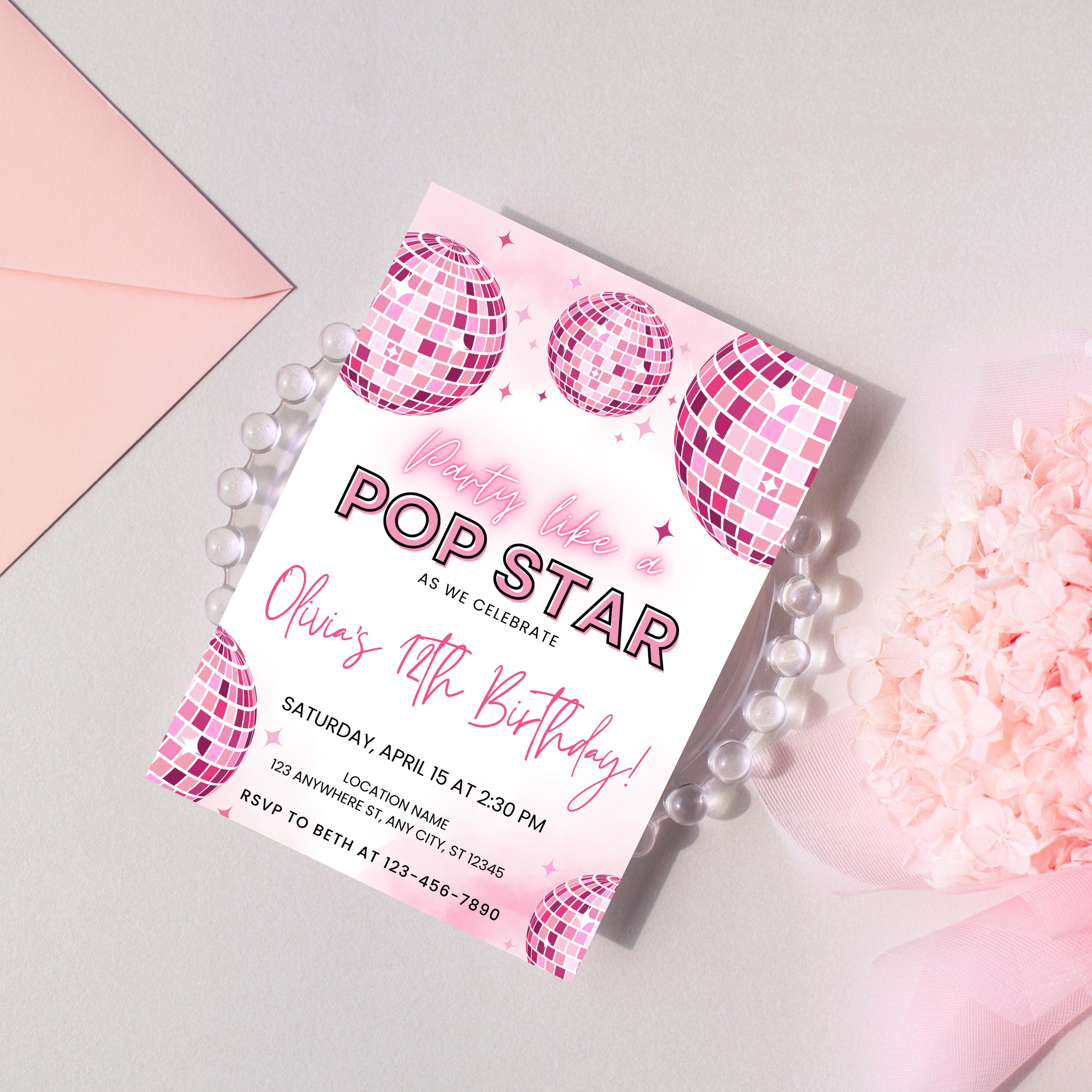 Editable Party Like A Rock Star Party Invitation for Kids Birthday - Etsy