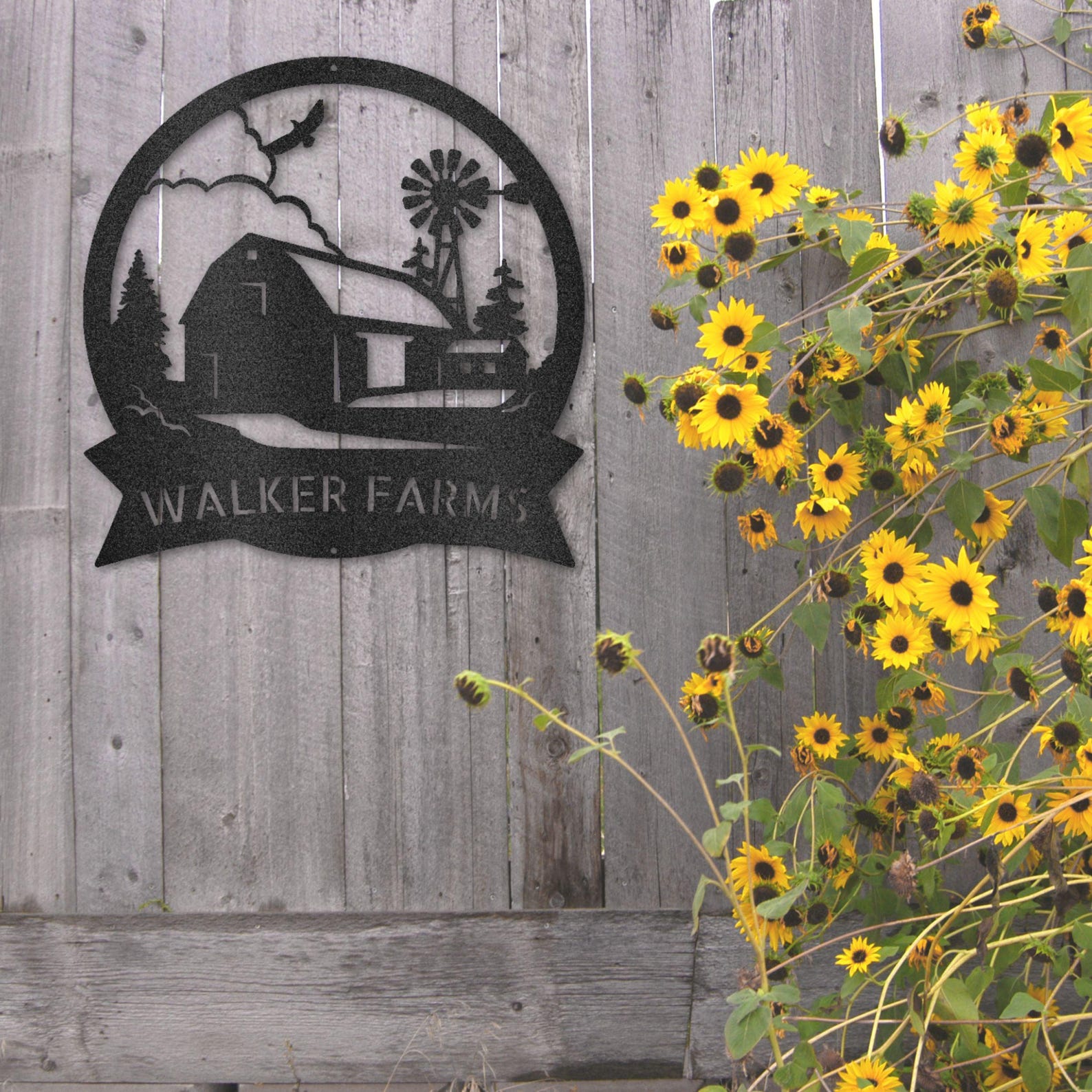Metal Barn Farm Sign, Personalized Farm Metal Sign, Custom Barn Metal ...