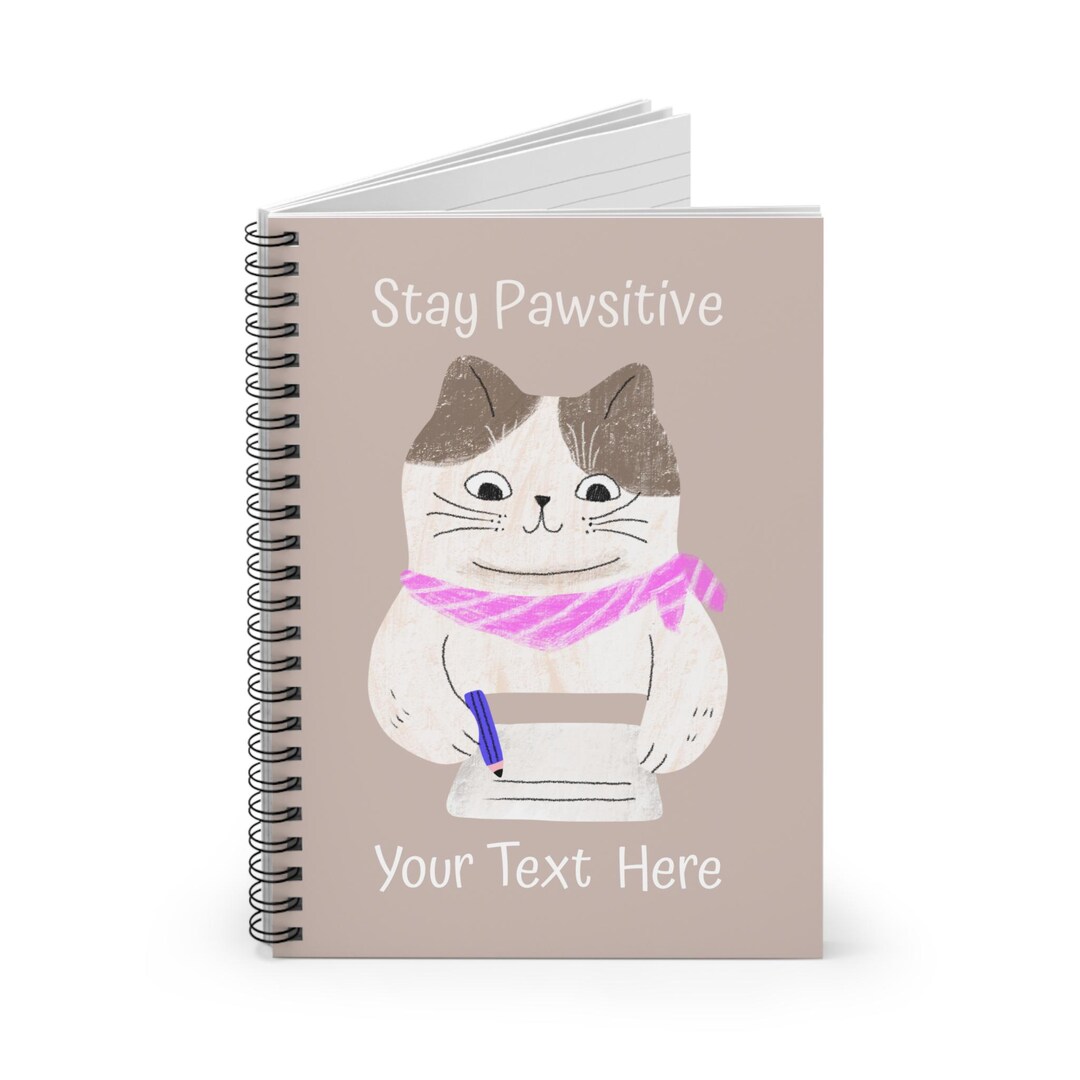 Personalized Cat Journal, Cute Cat Notebook, Gratitude Journal ...