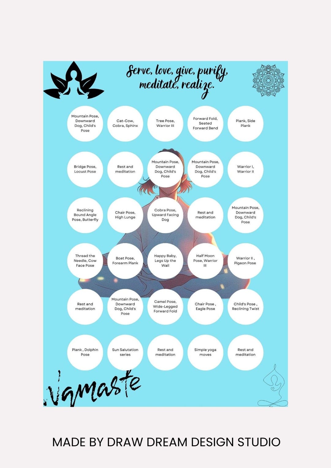 30 Day Yoga Challenge Printable, Daily Yoga Workout Plan, Home Yoga ...