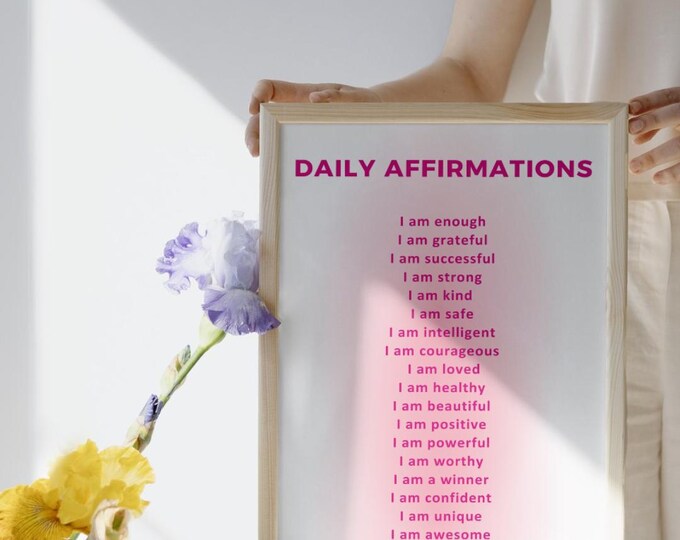 Affirmations for Kids, Classroom Posters, I Am Affirmations, Playroom ...