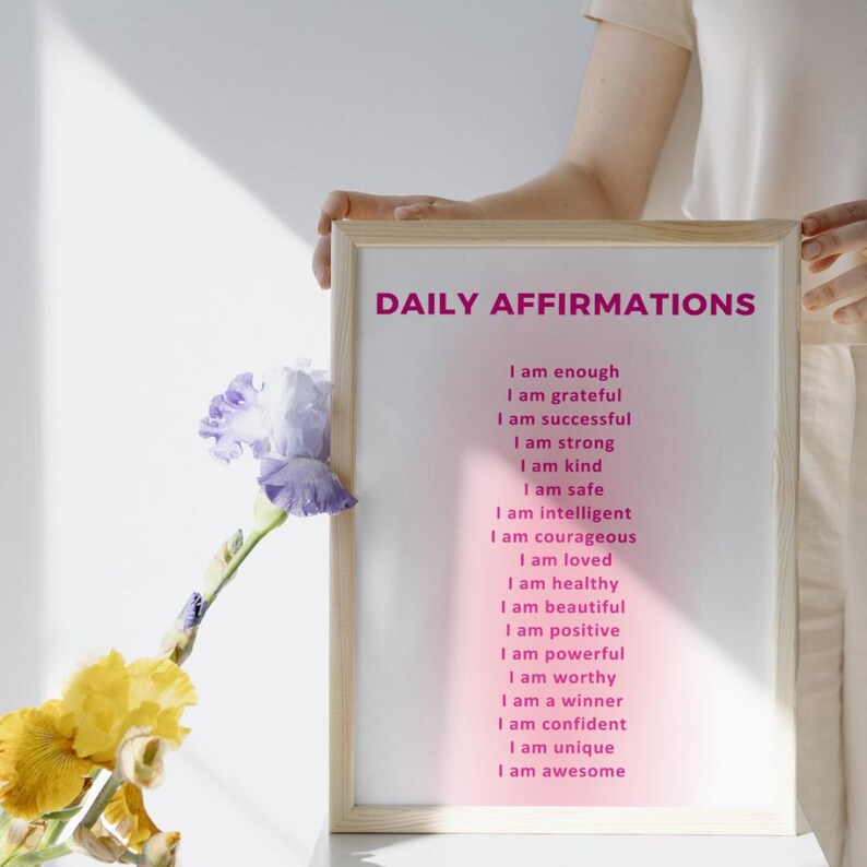 Daily Affirmations, Affirmations for Kids, Classroom Posters, Playroom ...