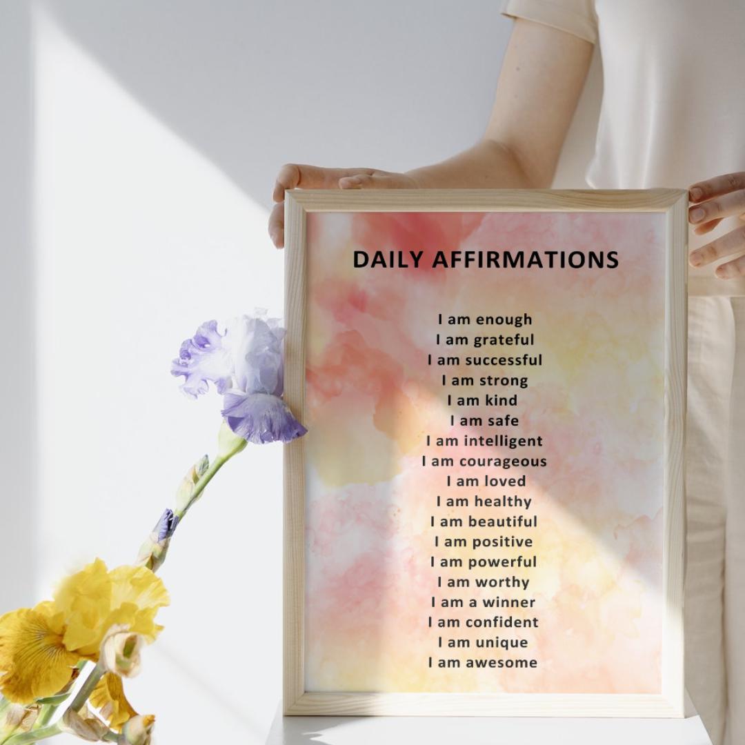 Daily Affirmations, Affirmations for Kids, Classroom Posters, Playroom ...