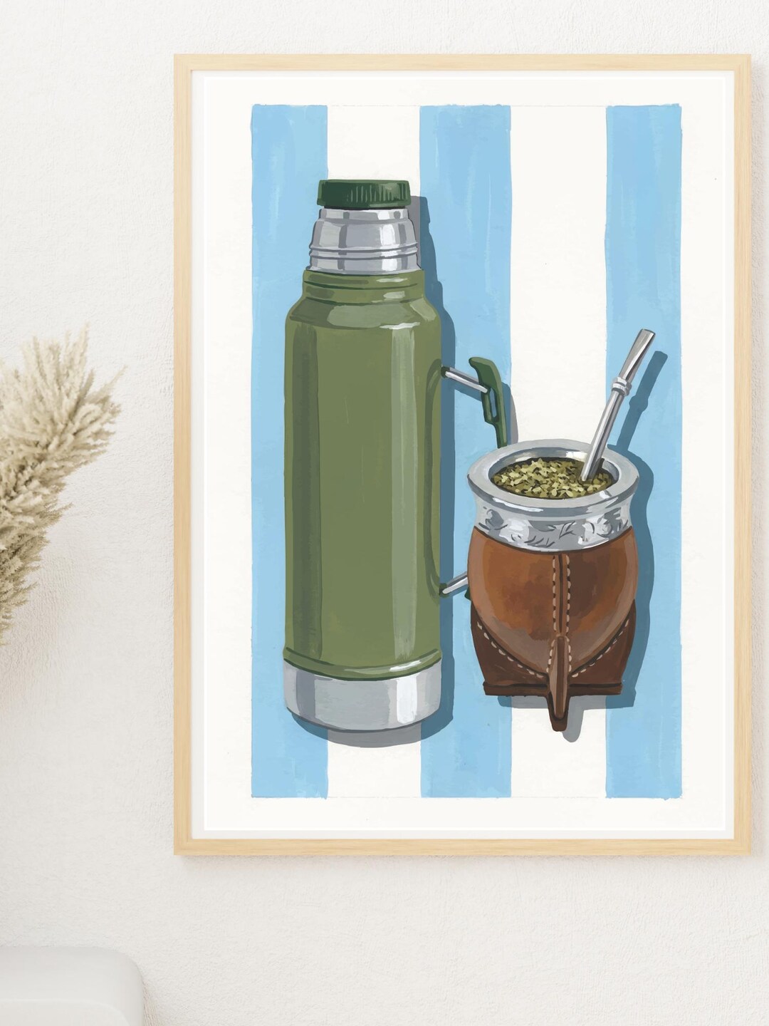Yerba Mate Art Print, Argentine Mate Poster | Uruguay Poster | Green ...