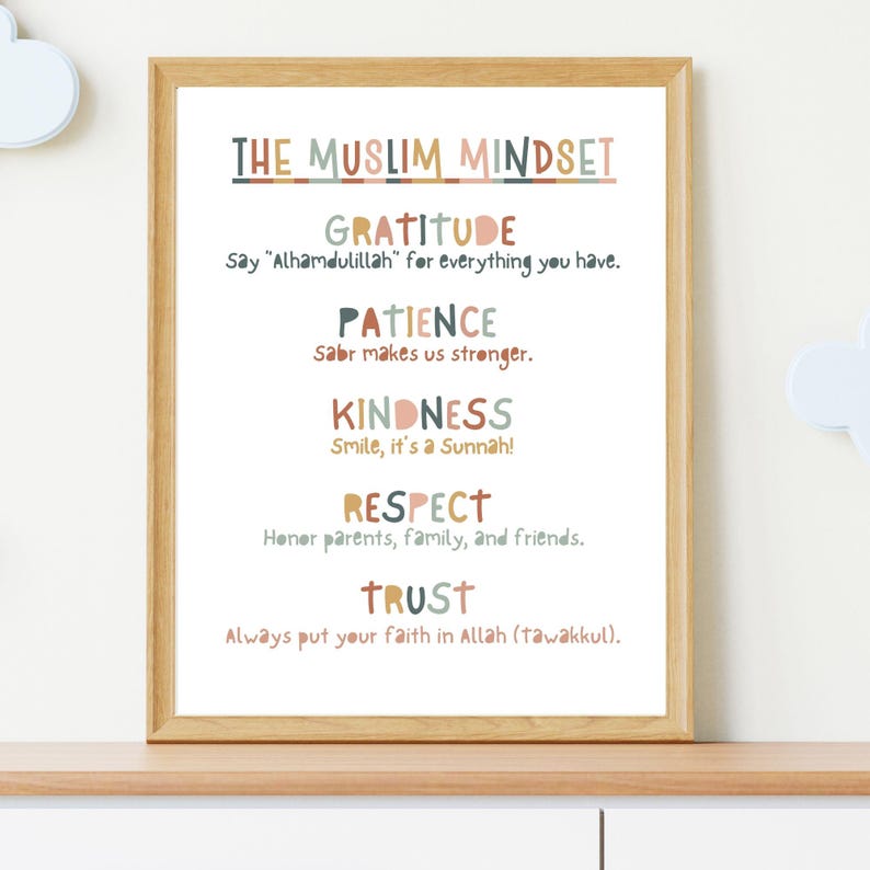 Positive Little Muslim Set; Islamic Affirmation Prints for Kids ...
