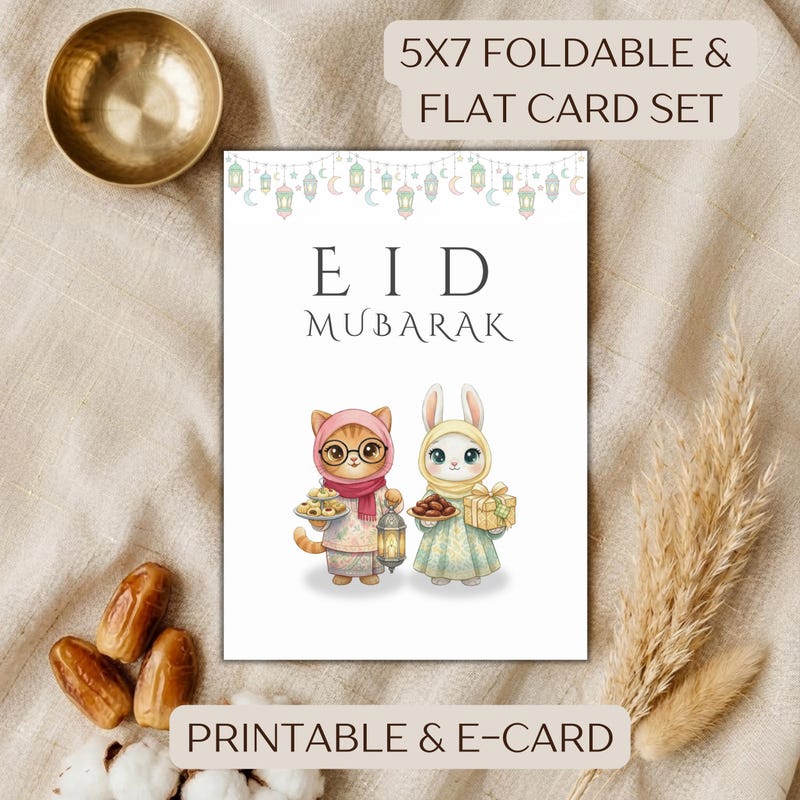 Eid Mubarak Cards Children - Etsy