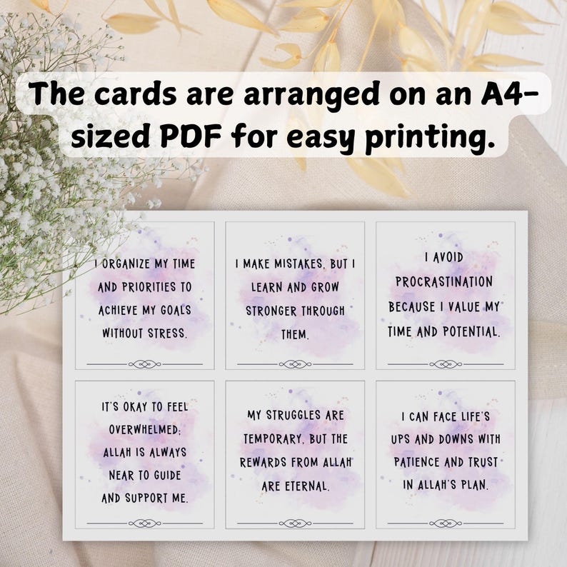 30 Islamic Affirmation Cards for Muslim Teens | Faith-based Positive ...