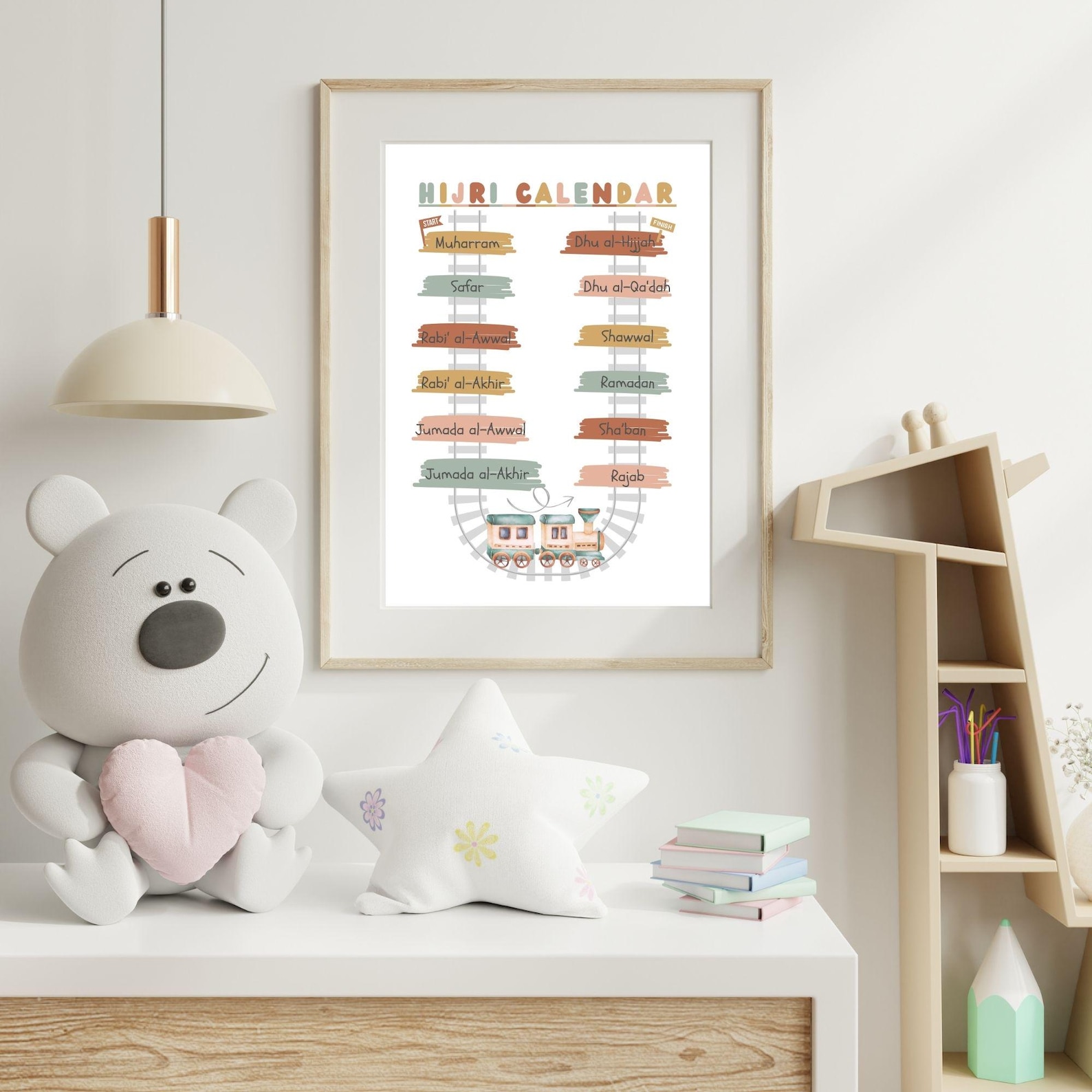 Hijri Calendar Train Poster: Islamic Homeschool Decor (digital Download ...