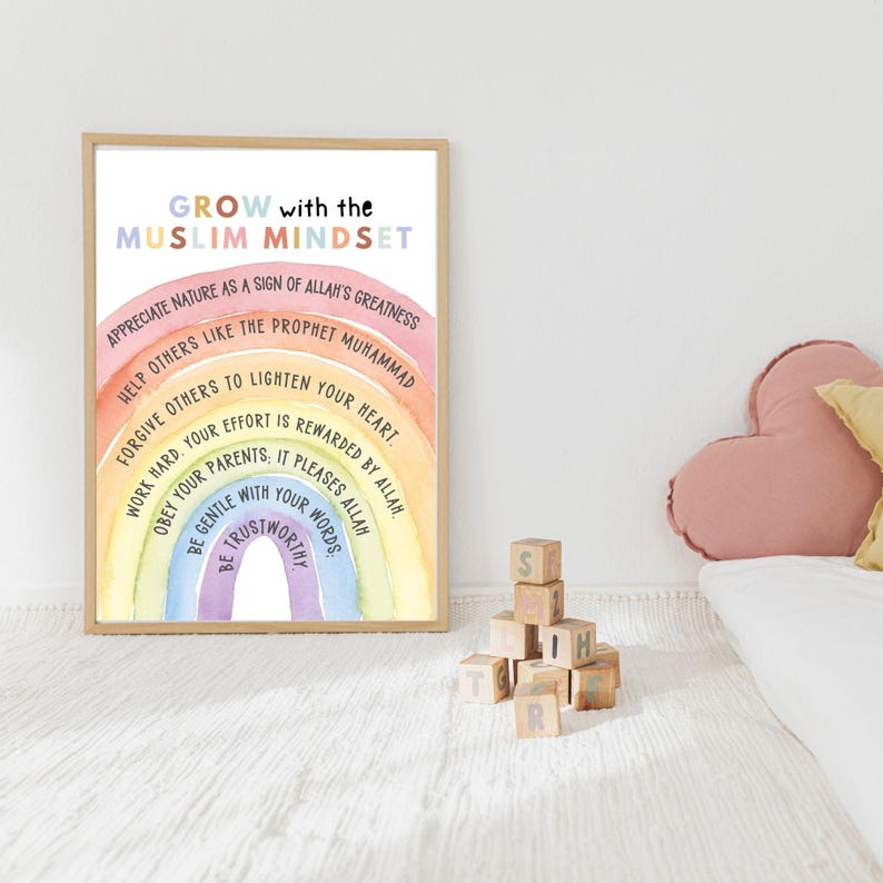 Muslim Kids Affirmations Art: Islamic Home Decor (digital Download) - Etsy