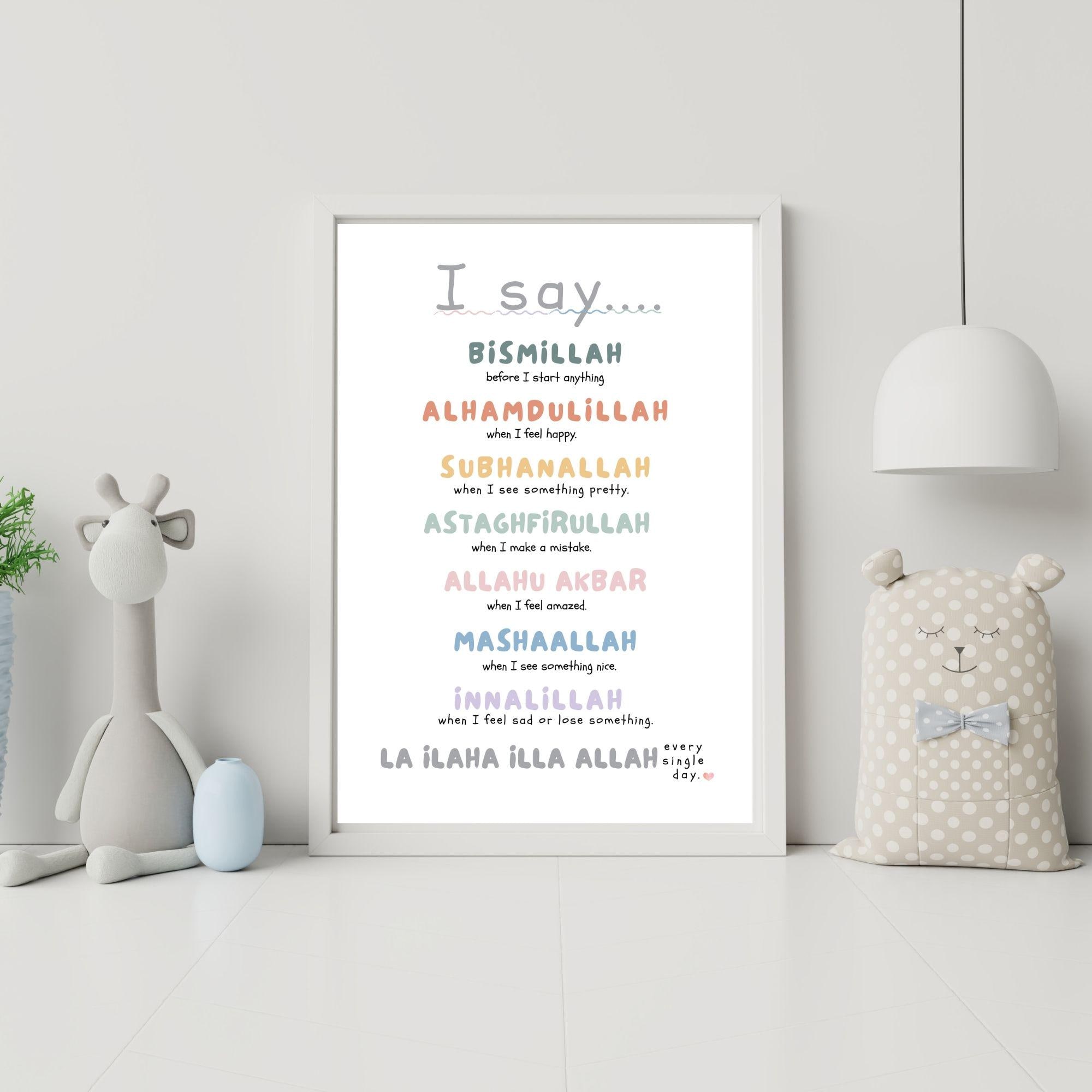 Islamic Kids Daily Dua Chart: Muslim Learning Print (digital Download ...