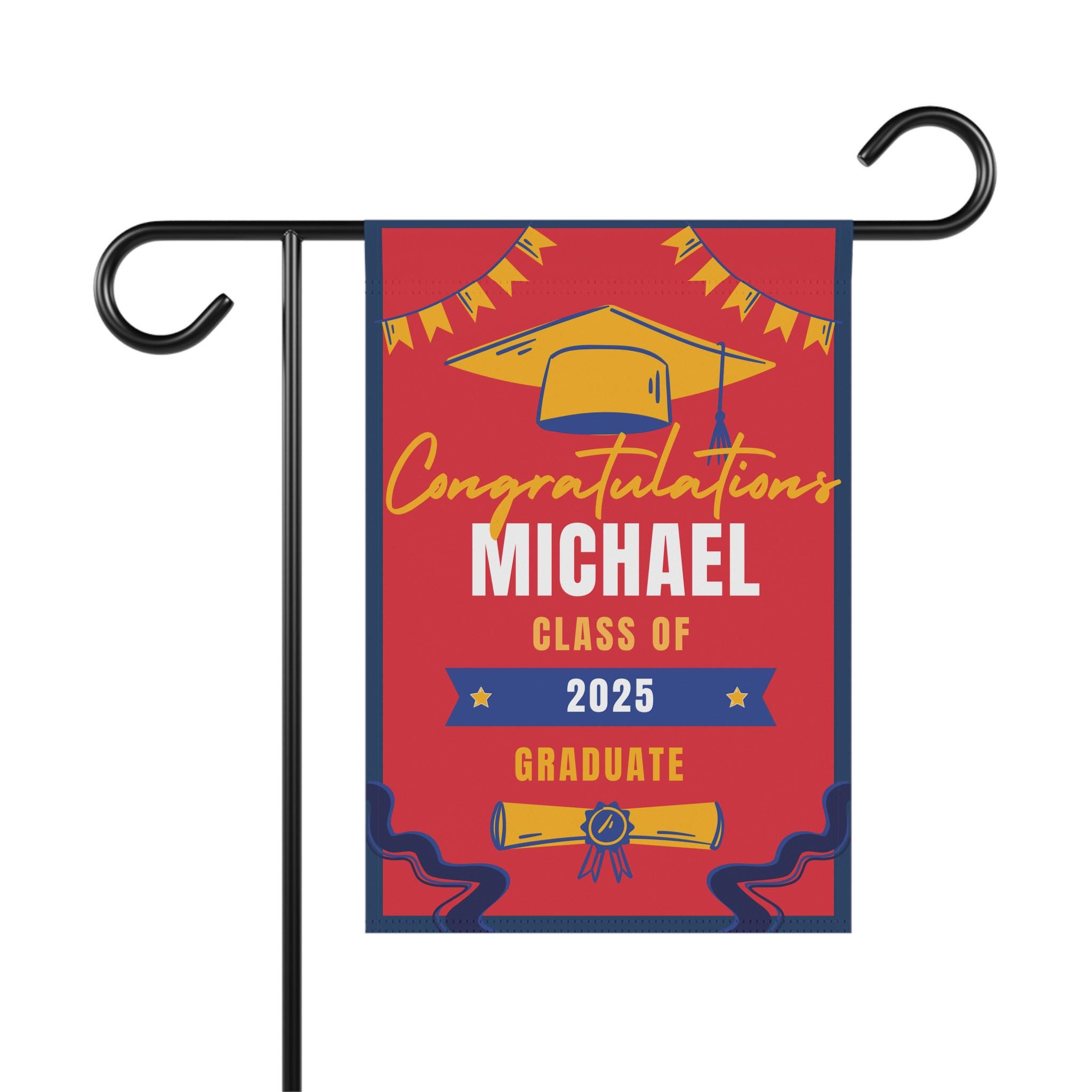Custom Graduation College Yard Flag, Custom College Sign Garden Flag ...