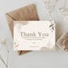 Beige Watercolor Floral Thank You Card, Canva Editable Thank You Card ...