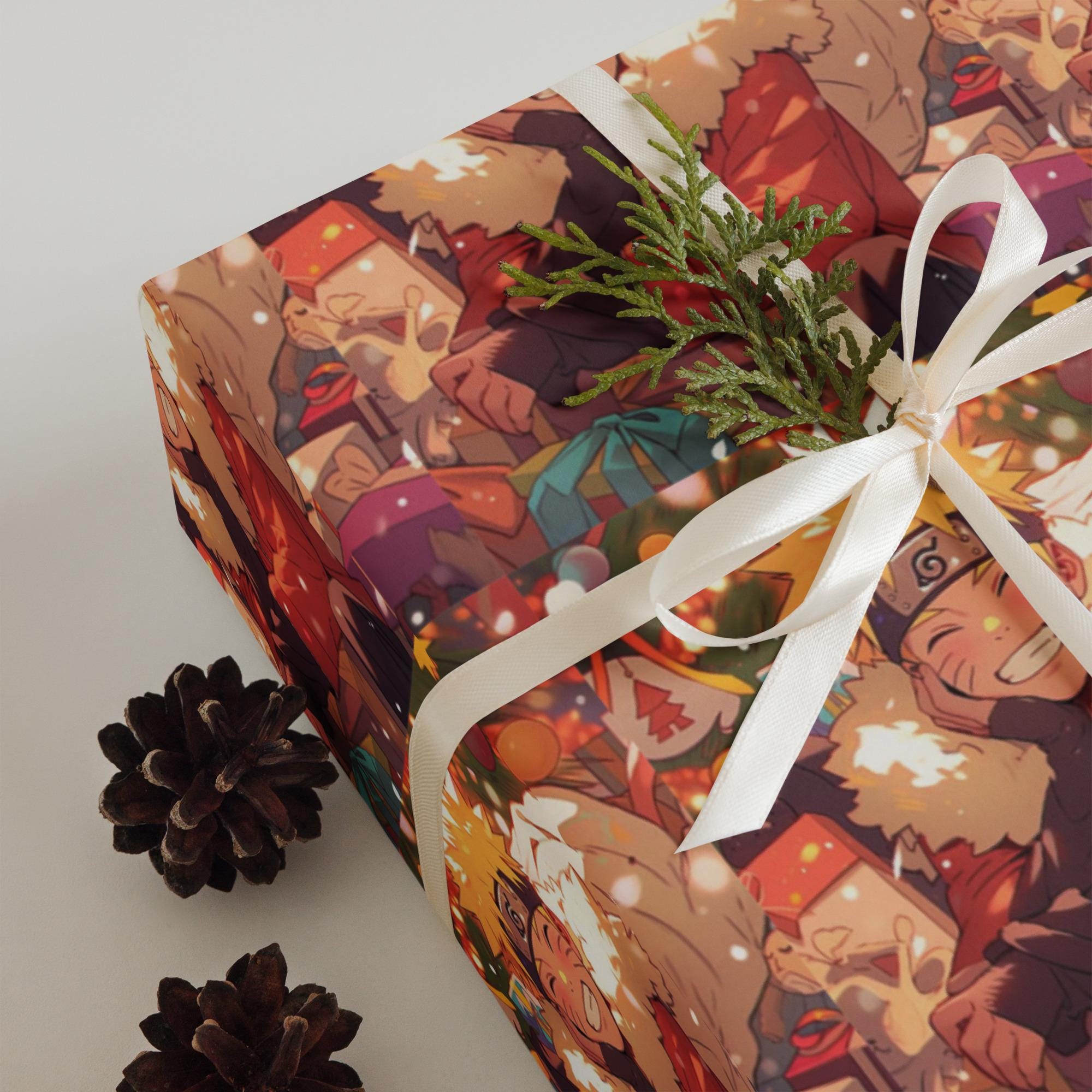 Naruto Christmas Wrapping Paper Sheets - Etsy