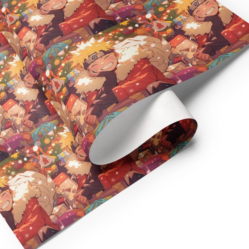 Naruto Christmas Wrapping Paper Sheets - Etsy