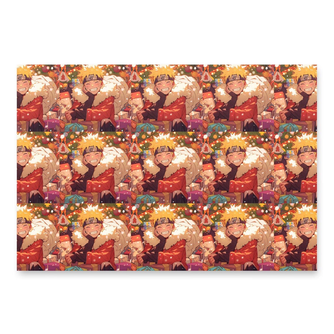 Naruto Christmas Wrapping Paper Sheets - Etsy