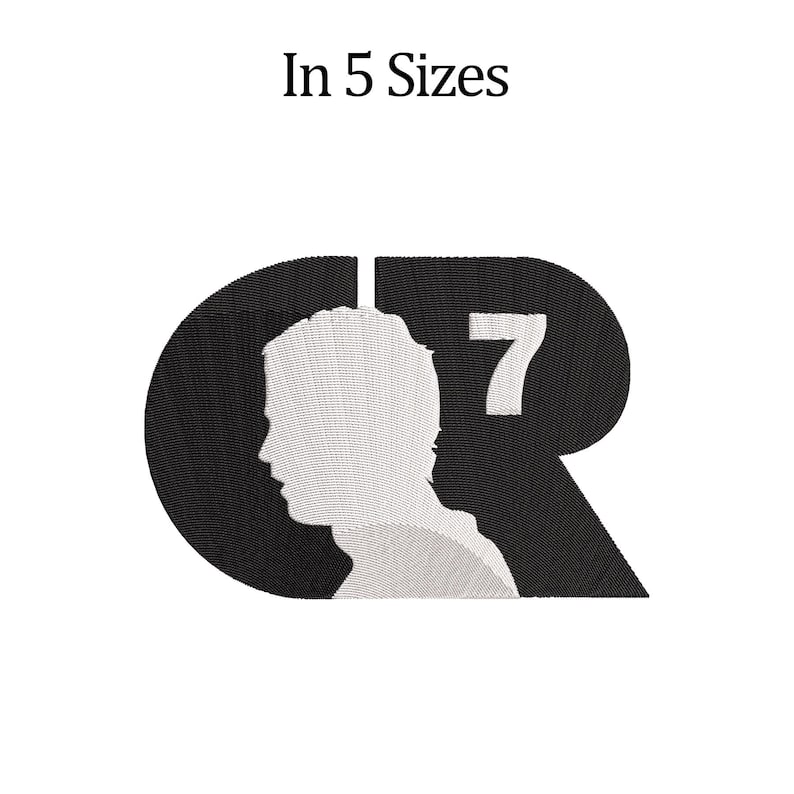 CR7 Ronaldo Embroidery Design | Digital Download for Machine Embroidery ...