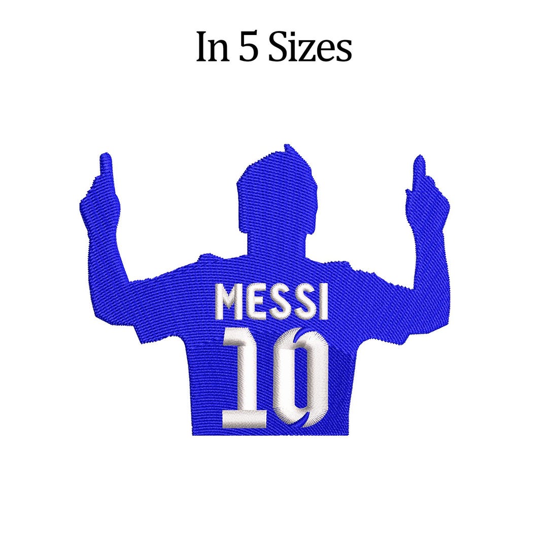 Lionel Messi Embroidery Design, Soccer Embroidery, Digital Download, 5 ...