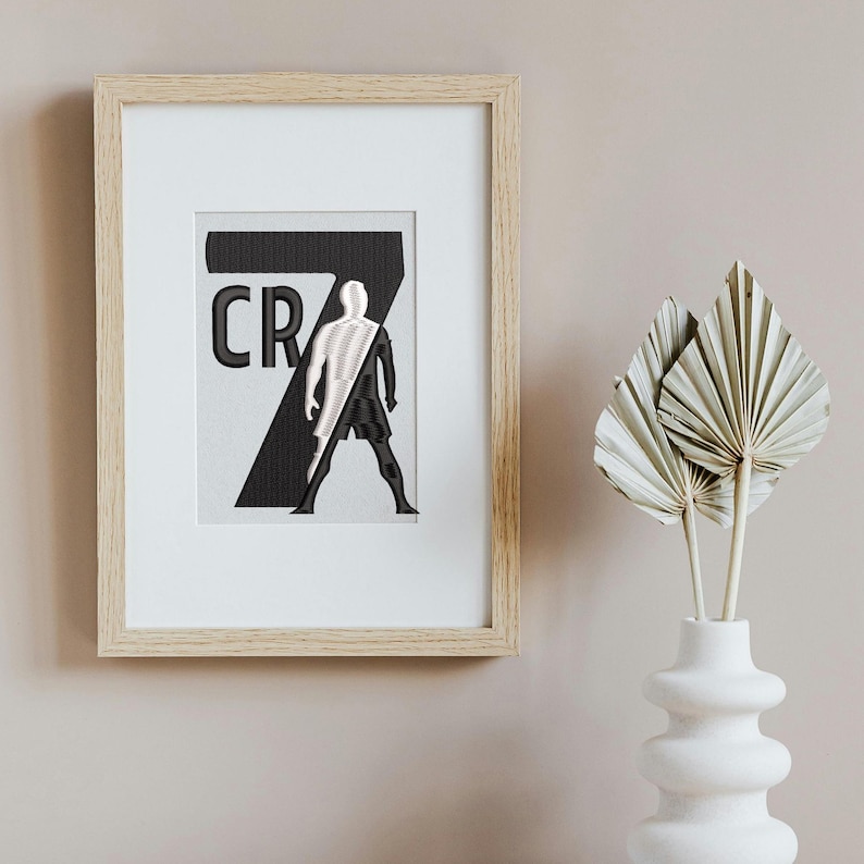 Cristiano Ronaldo Embroidery Design, CR7 Design, Soccer Embroidery ...