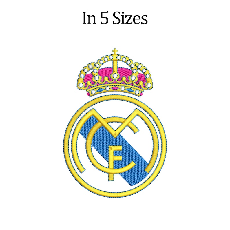 Real Madrid Embroidery Design: Football Club Logo (digital Download) - Etsy