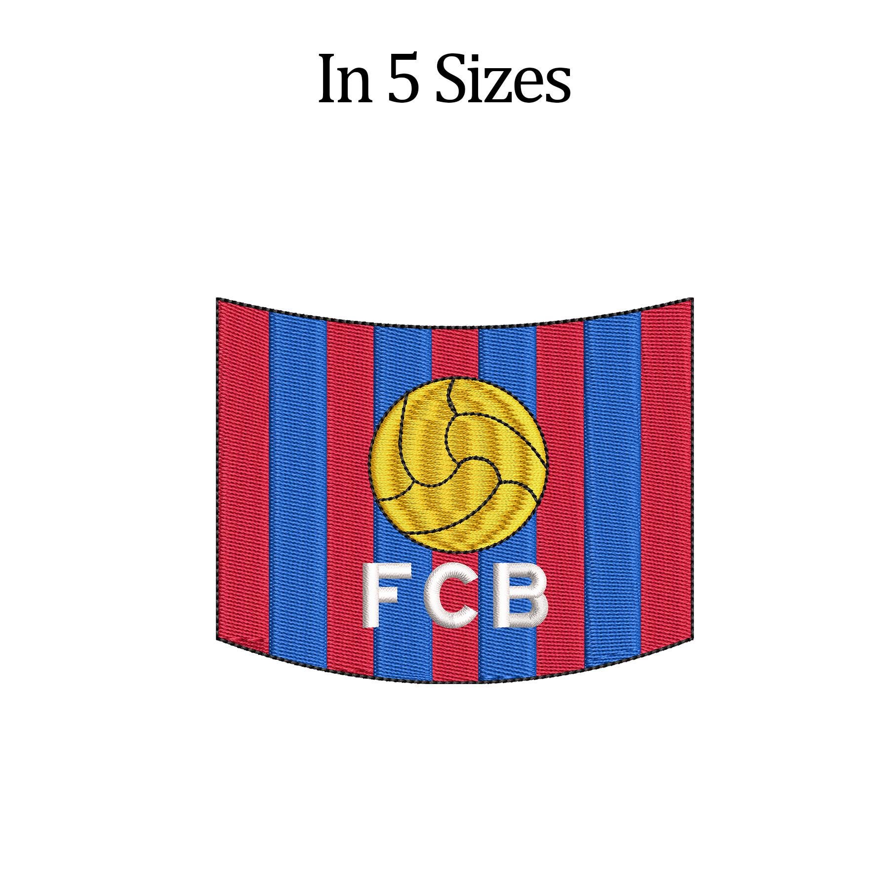 FC Barcelona Embroidery Design. Flag Embroidery Design. Football ...