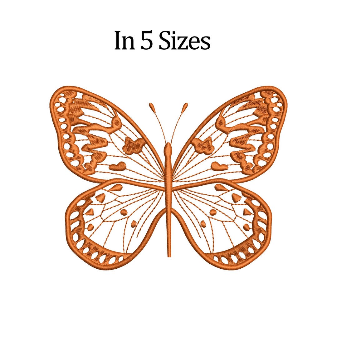 Beautiful Butterfly Embroidery Design. Butterfly Machine Embroidery. 5 ...