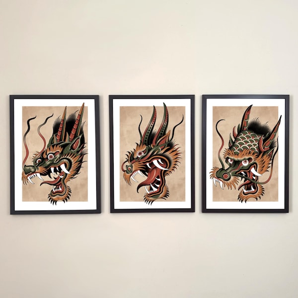 Japanese Tattoo Poster - Etsy UK