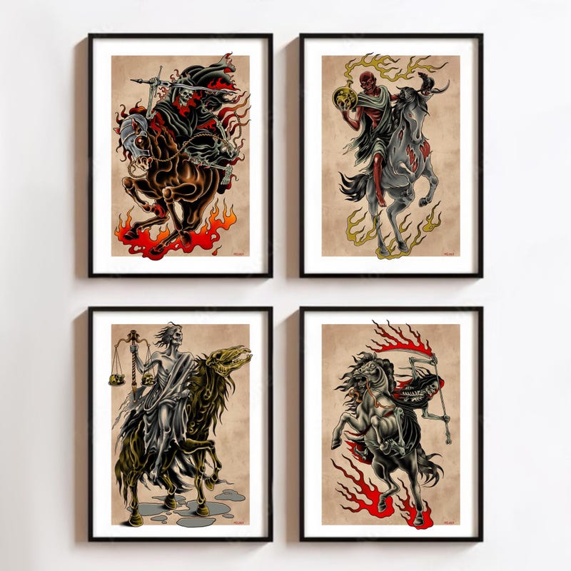 4 Horseman Art Prints - Etsy