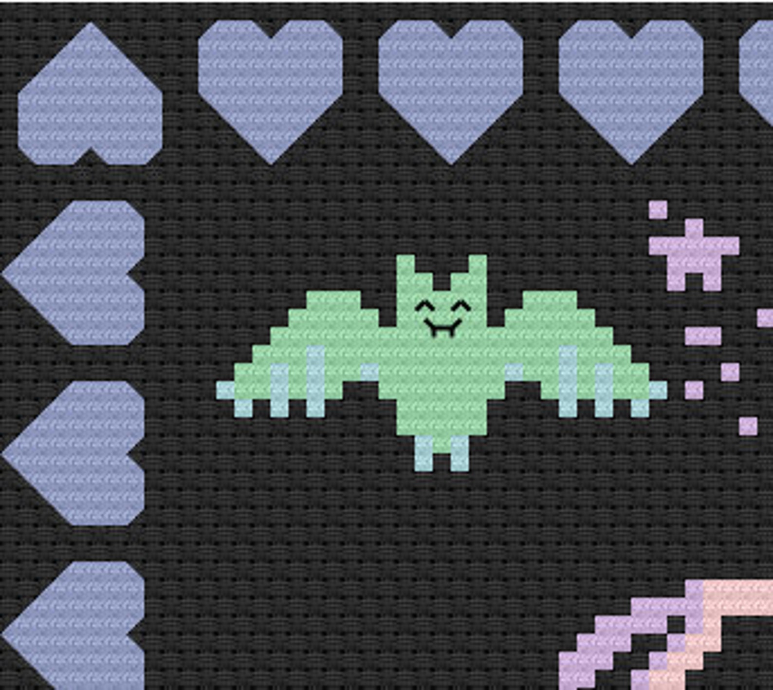 PATTERN Pastel Goth Cross Stitch Pattern - Etsy