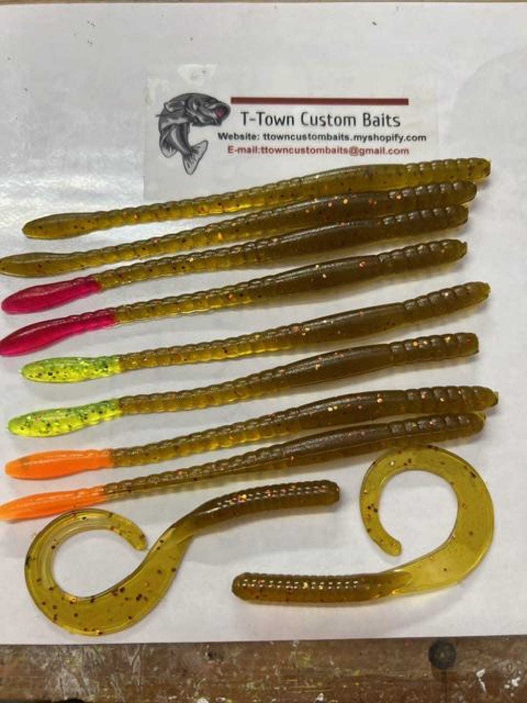 6" Rubber Worm With Choice of Colors and Color Tails - Etsy