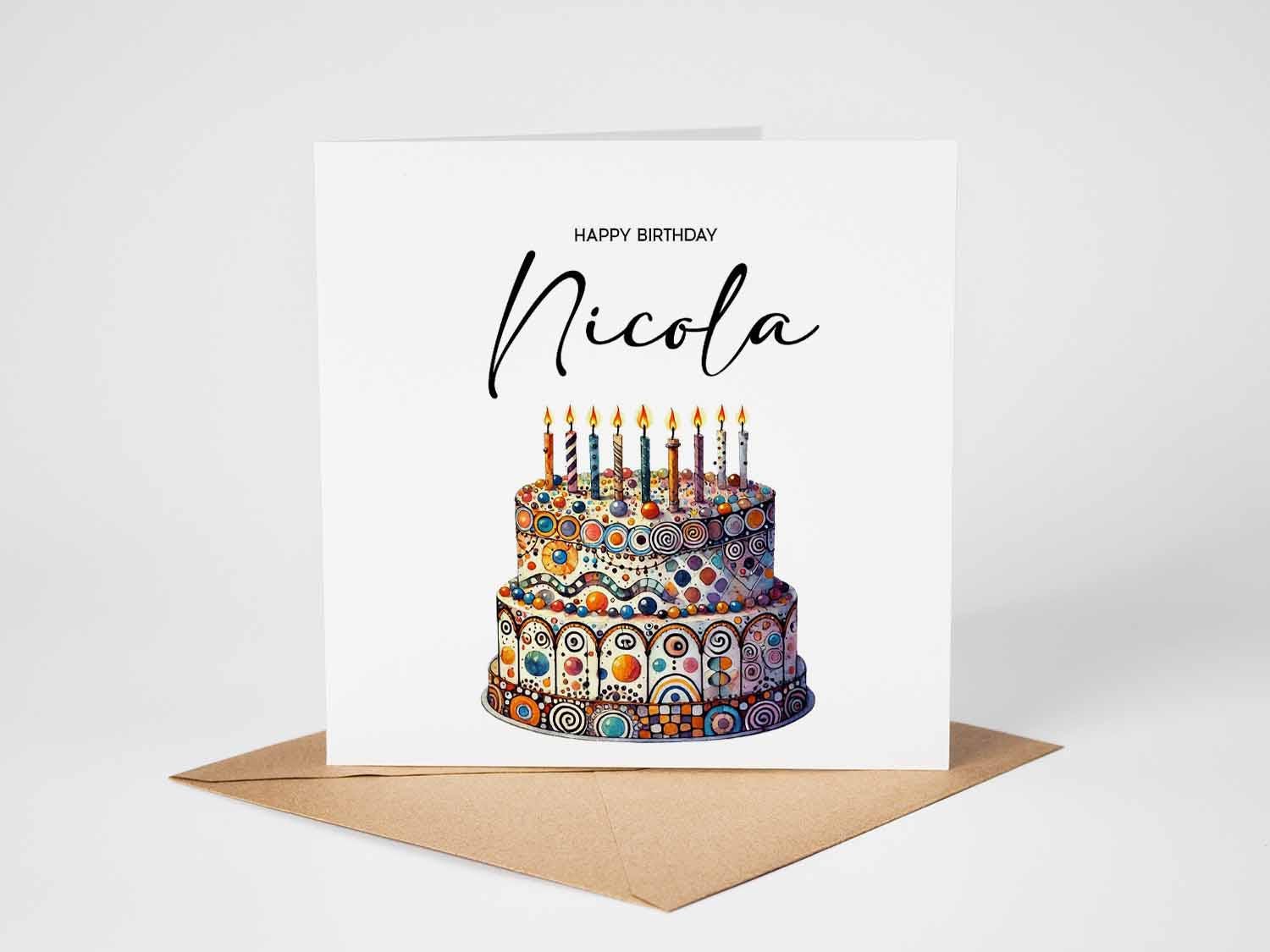 Personalised Birthday Card | Custom Greeting | Unique Handmade Design ...