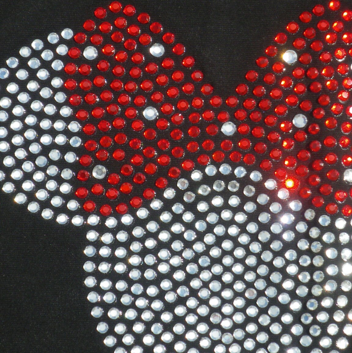 5 Inch Red Minnie Mouse Iron on BLING Rhinestone Transfer for Disney T ...