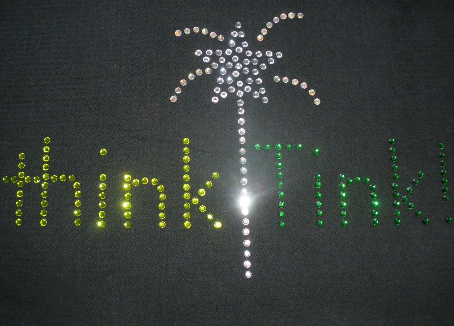 7.5 Inch Wide Think TINK Iron on Hot Fix Rhinestone Disney - Etsy