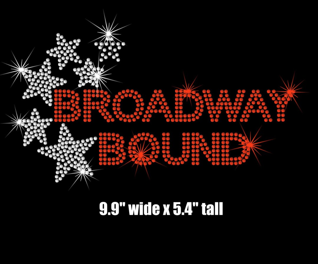 Broadway Bound Iron on Rhinestone Transfer Applique Bling Patch - Etsy