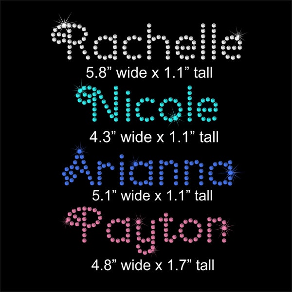 Rhinestone Names - Etsy