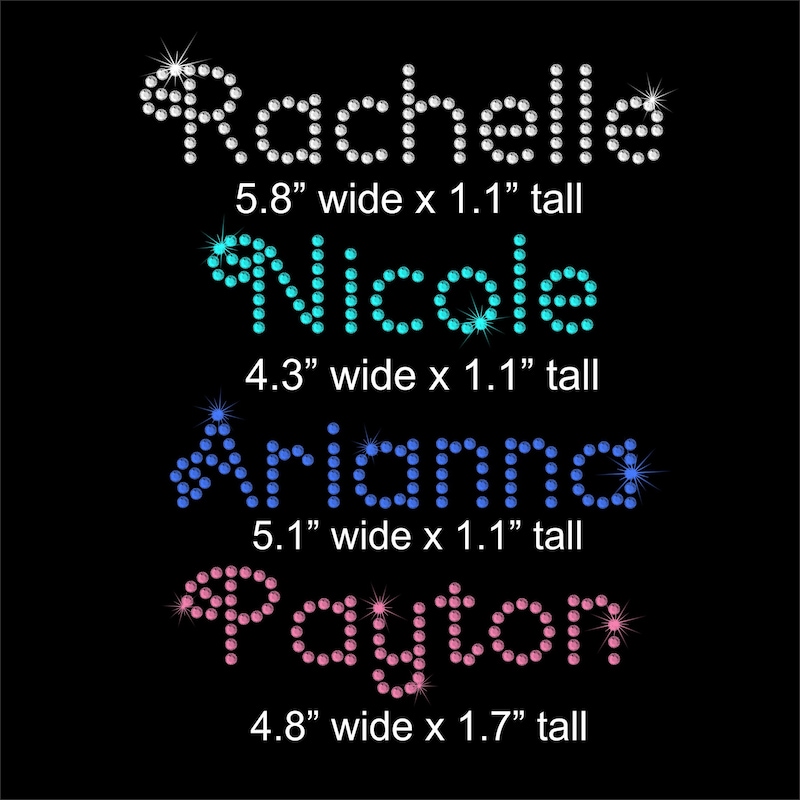 Rhinestone Names - Etsy