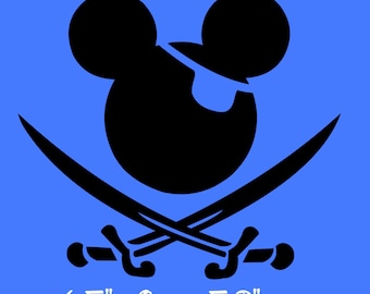 3 Boys Mickey Mouse Pirate & Swords Iron on Vinyl | Etsy