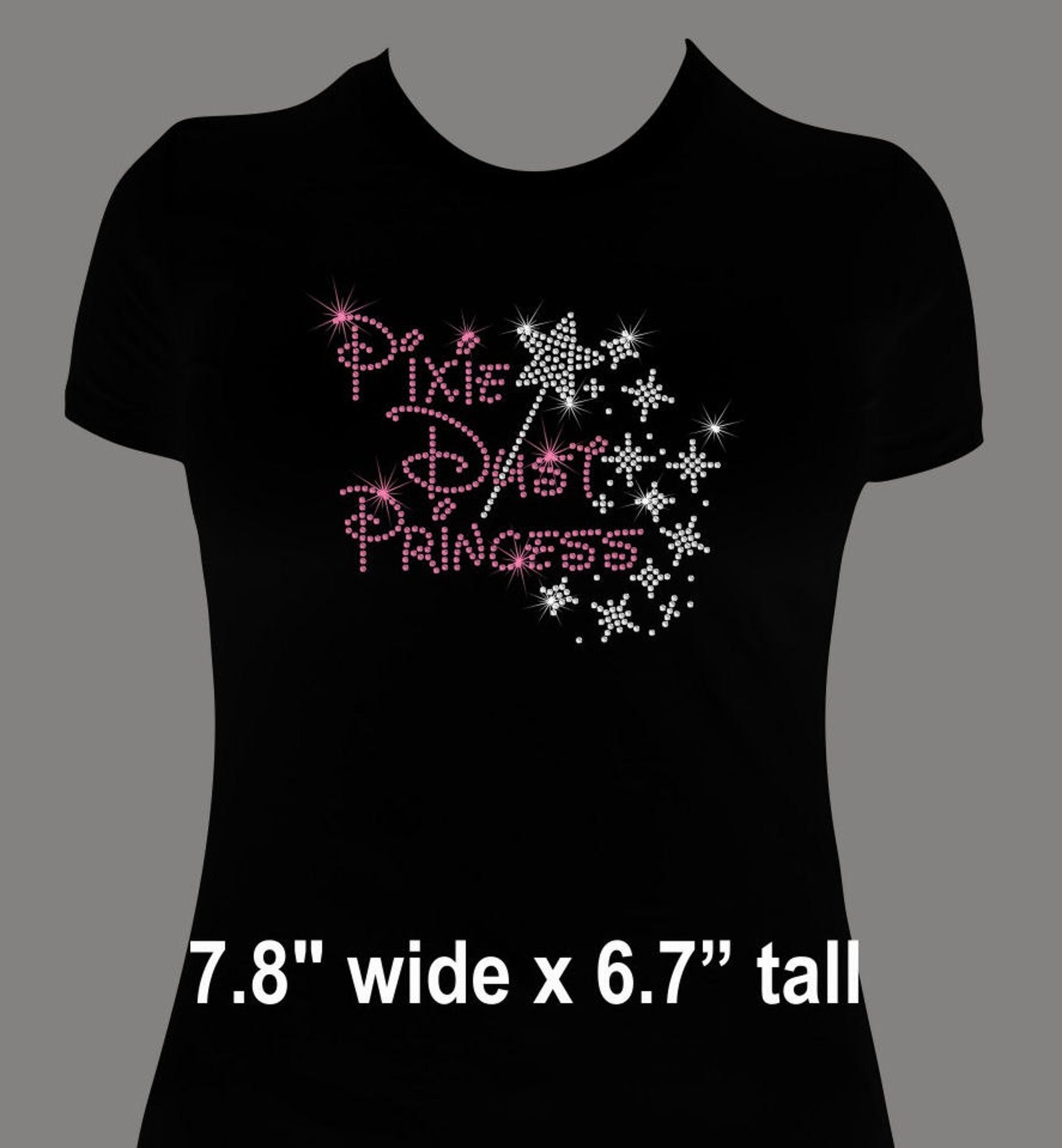 Pixie Dust Princess Disney Iron On Rhinestone Transfer Bling Etsy