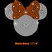 7.1" ORANGE Minnie Mouse Iron on Rhinestone Halloween TRANSFER for ...