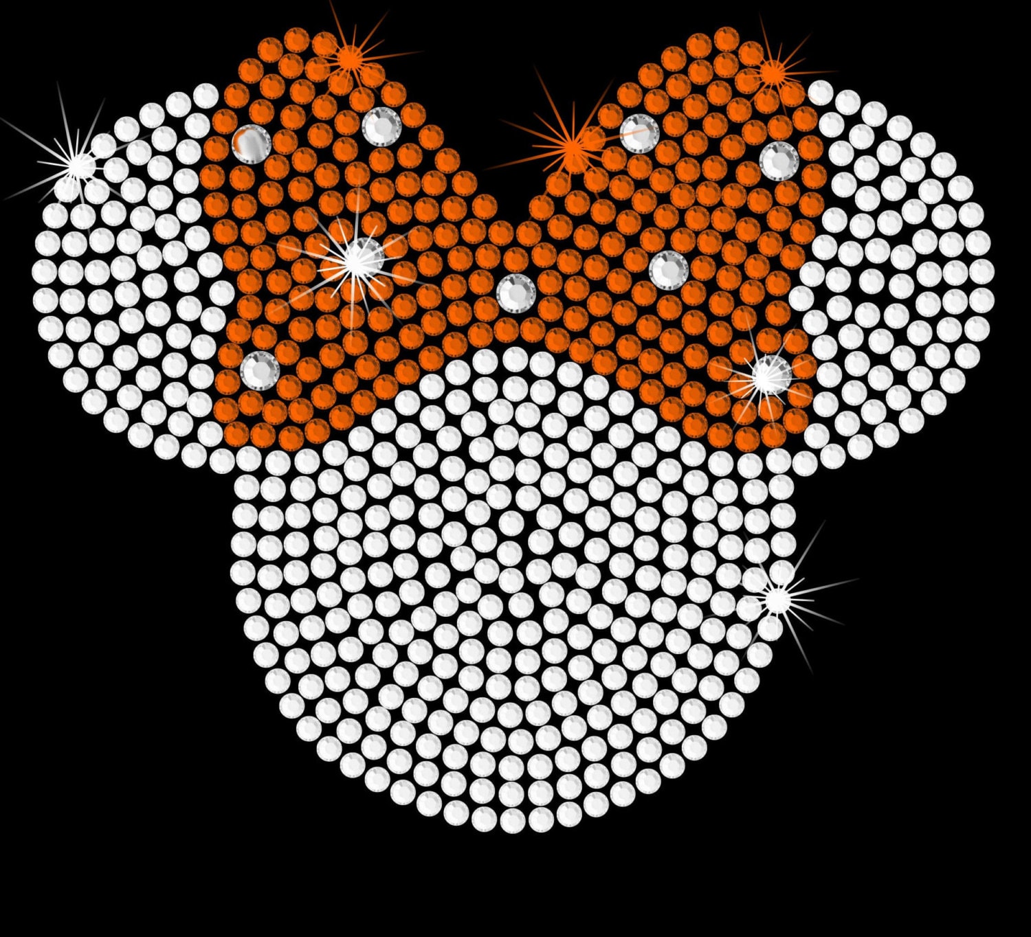 5 Minnie Mouse Iron on Rhinestone TRANSFER Applique - Etsy