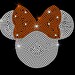 7.1" ORANGE Minnie Mouse Iron on Rhinestone Halloween TRANSFER for ...